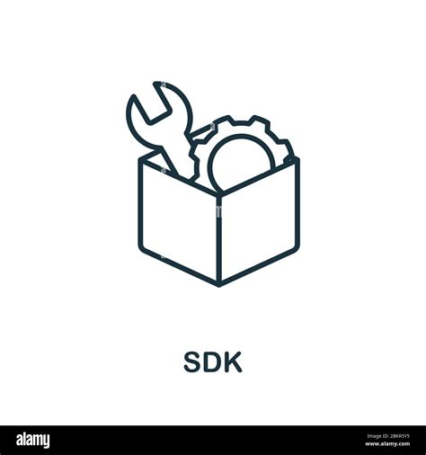 sdk icon from production management collection simple line sdk icon