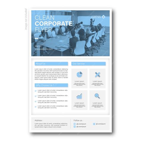 Premium Vector Clean Flyer Modern Template