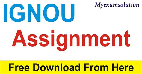 IGNOU Assignment 2020 21 Free Download IGNOU Assignments My Exam Solution