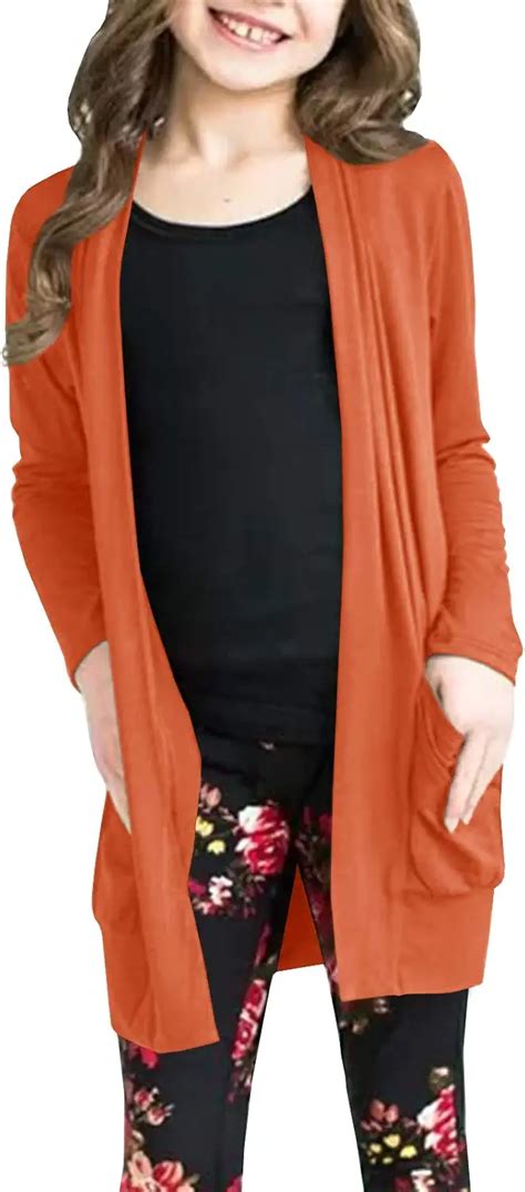 ژاکت دخترانه نوپا دخترانه ژاکتی روباز آستین بلند با جیب 9 تا 10 ساله