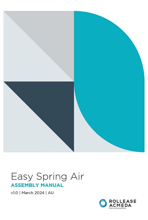 Rollease Acmeda Easy Spring Air Assembly Manual Pdf Download Manualslib