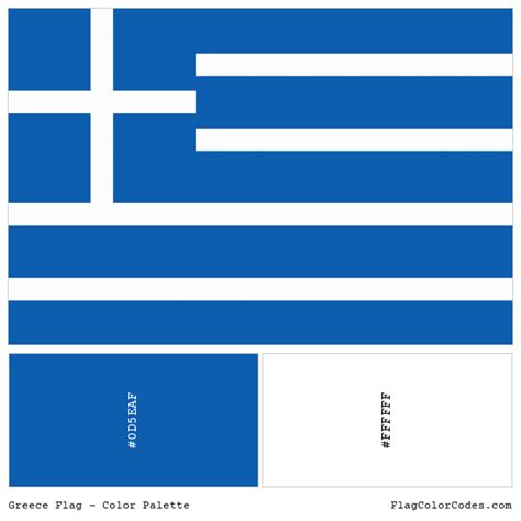 Greece Flag Color Codes