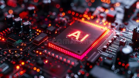 Advanced Computer Processor Chip With Ai Acceleration In Dark Digital