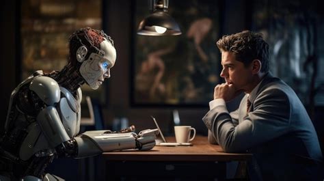 Premium Ai Image Humanrobot Collaboration With Ai