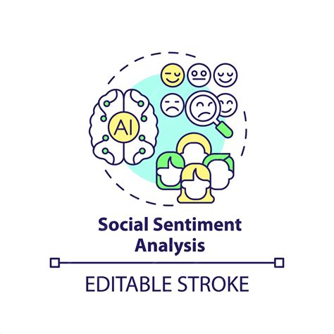 premium vector social sentiment analysis concept icon