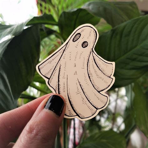 Cute Ghost Sticker Pack Spooky T Happy Ghouls Laptop Decal Etsy
