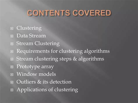 Clustering For Stream And Parallelism Data Analytics Pptx