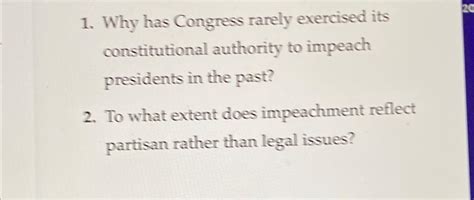 Solved Why Has Congress Rarely Exercised Its Constitutional