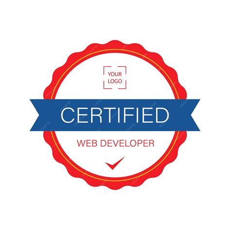 Premium Vector Professional Round Certificate Of Web Developer