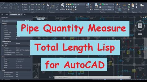 Total Length Lisp For Autocad Pipe Quantity Measure Youtube