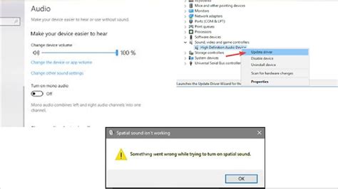How To Fix Something Went Wrong While Trying To Turn On Spatial Sound In Windows 10 2019 Youtube