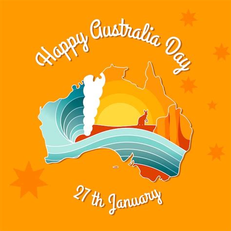 손으로 그린 오스트레일리아 배경 무료 벡터