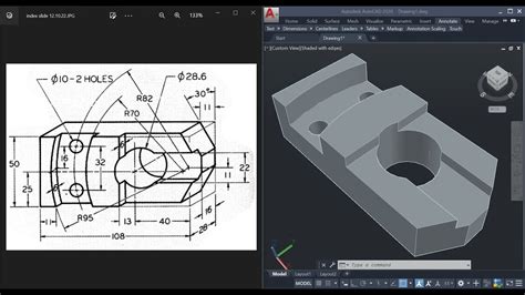 Autocad 3d Practice Tutorials How To Model A 3d Index Slide Using