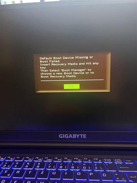 Default Boot Device Missing Or Boot Failed Plese Help Rgigabyte