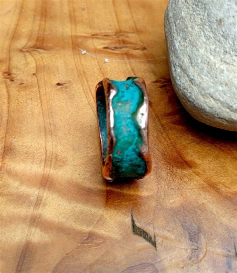 Mixed Patina Copper Ring Band 10mm 12 And 14 Mm Choice Etsy