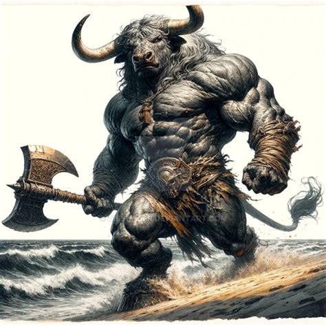Minotaur Walks Adoptable Dnd Character Art By Dissunder On Deviantart