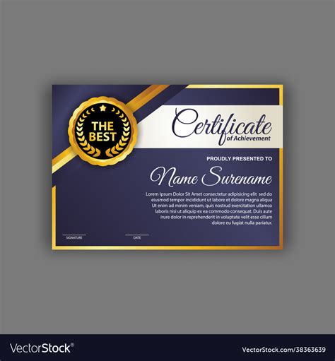 2 Certificate Royalty Free Vector Image Vectorstock