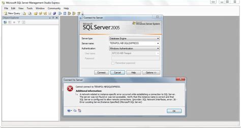 ช่วยด้วยครับ Connect Microsoft Sql Server 2005 ไม่ได้ครับ