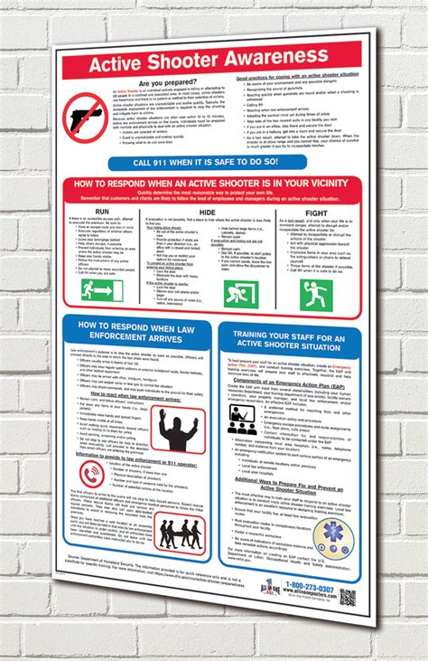 Active Shooter Safety Awareness Poster All In One Posters