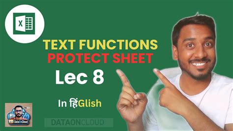 08 Mastering Excel Text Functions Sheet Workbook And Cell Protection