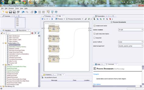 analytics and visualization of big data text processing tutorial with rapidminer