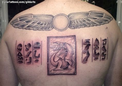 Tattoo Of Egyptian Back Hieroglyphics