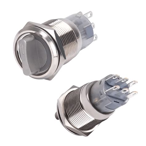 6pin 219mm 22mm 2no 2nc 2position Metal Rotary Selector Switch Roboticsdna