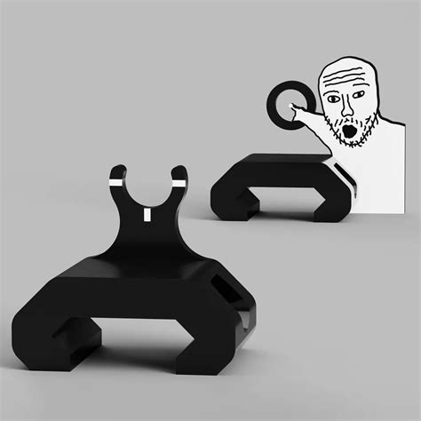 Iron Sight Wojak Iron Sight For Picatinny Rail With Wojak Theme