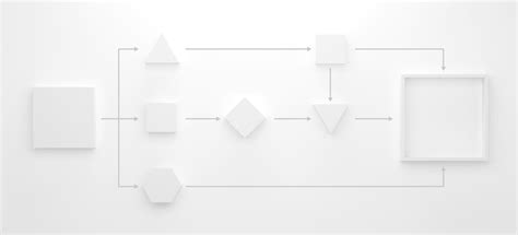 premium photo business process and workflow automation with flowchart geometry arranging