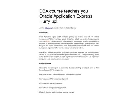 oracle application express 000 ppt