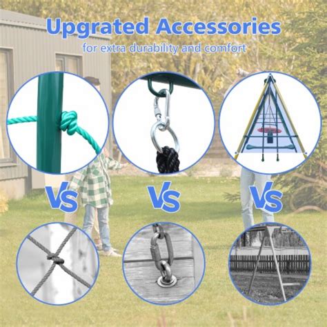 Simplie Fun Indooroutdoor Metal Swing Set With Safety Belt For