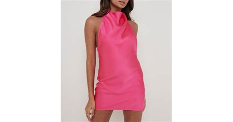 Pretty Lavish Cowl Neck Mini Dress In Pink Lyst Uk