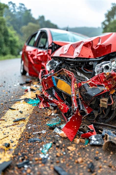 Daytime Collision Two Vehicles Involved In Minor Car Accident Small Cars Crash Together Stock