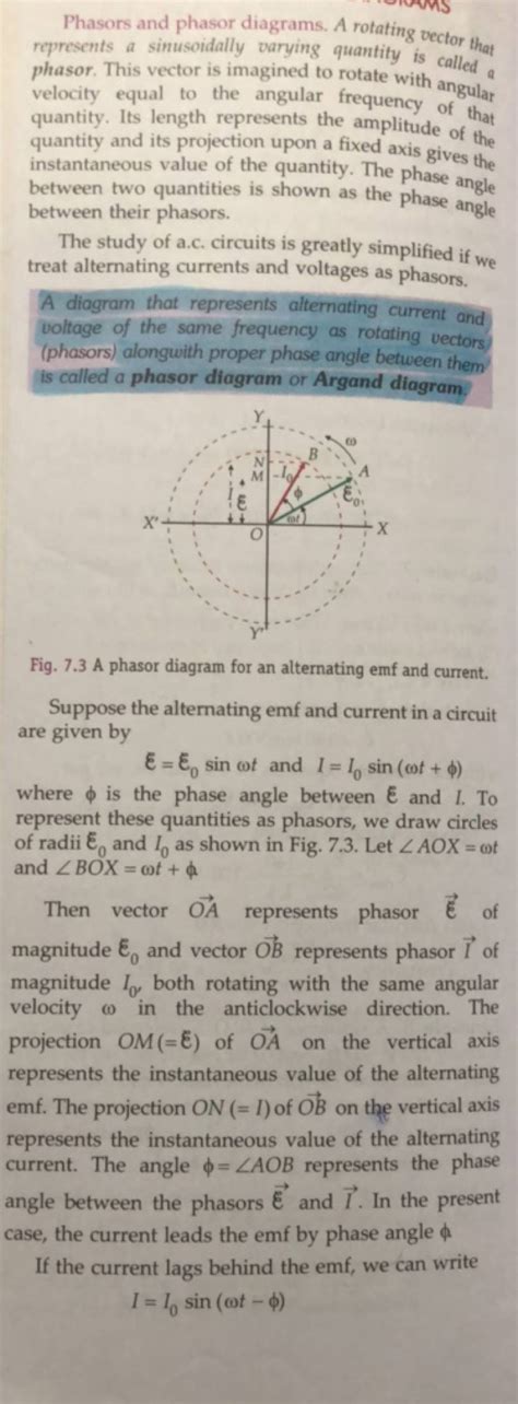 Phasors And Phasor Diagrams A Rotating Vector That Represents A Sinusoid