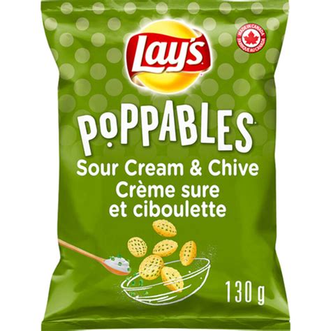 Lays Poppables Potato Snack Sour Cream And Chive 130 G Voilà Online