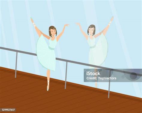 우아한 발레리나 댄서 화이트 드레스 연습 에서 바레 에서 댄스 홀 벡터 일러스트 공연자에 대한 스톡 벡터 아트 및 기타 이미지 공연자 귀여운 댄서 Istock