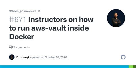 instructors on how to run aws vault inside docker · issue 671