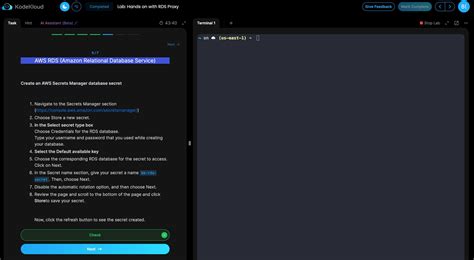 error creating secret for rds aws kodekloud devops learning community