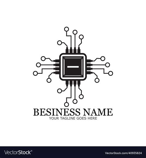 Cpu Processor Line Icon For Websites And Mobile Vector Image