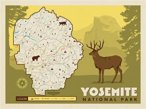 Yosemite National Park Road Map