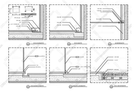 淋浴房浴室地面石材地漏排水玻璃隔断施工详图 浴室防腐木地面 淋浴房排水 淋浴隔断 淋浴房防水cad施工图下载[id 117261076] 建e施工图