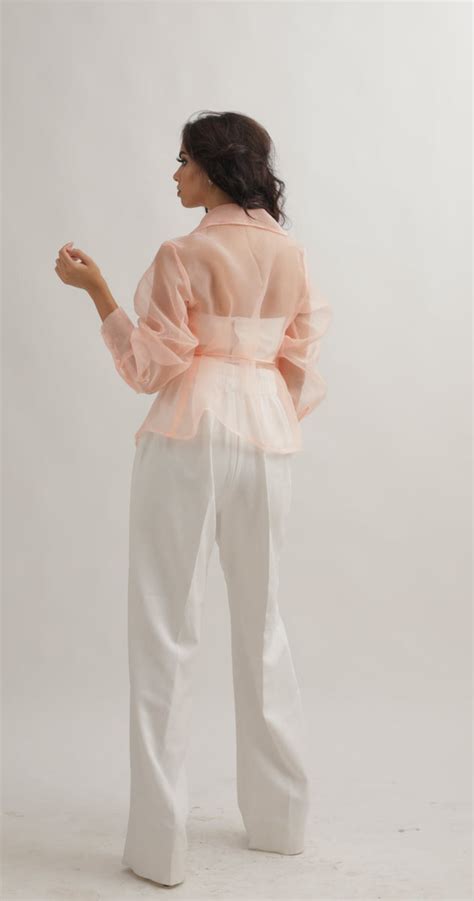 Peachy Dreamy Organza Thrown Jacket Gatsby Collection