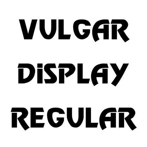Vulgar Display Regular Font Free Fonts On Creazilla Creazilla