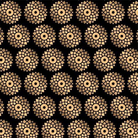 Premium Vector Vector Rounded Golden Pattern Design