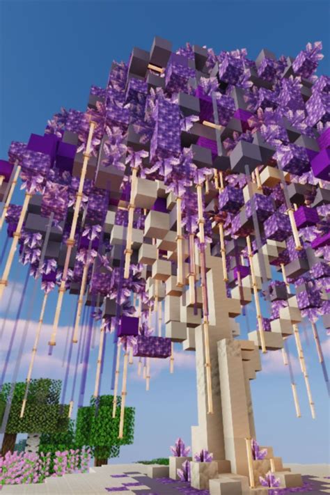 A Very Large Tree With Lots Of Purple Flowers