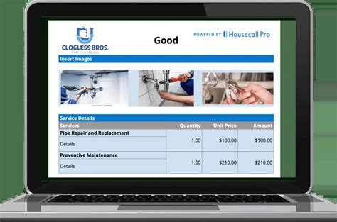 Plumbing Bid Template Free Download Housecall Pro