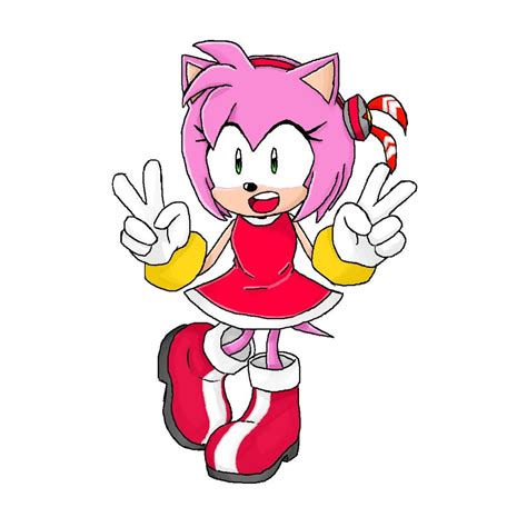 Amy Rose And A Concept Of Sonic Redesign [art By Joeadok] R Amyrose