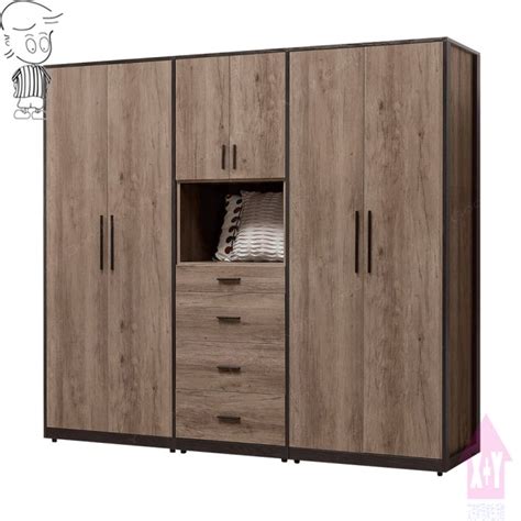 【xy時尚精品傢俱】現代衣櫃系列 亞尼克 26尺灰橡色單吊衣櫃衣櫥收納櫃置物櫃木心板材質摩登家具 Yahoo奇摩拍賣