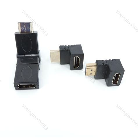 可調節 Hdmi 兼容公對母連接器 90 270 度轉換器直角適配器彎頭用於 Hdtv 電視視頻電纜 Tw5l3 蝦皮購物