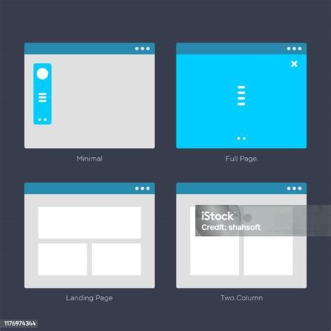 網站線框佈局 ui 工具組用於網站地圖和 ux 設計向量圖形及更多website wireframe圖片 website